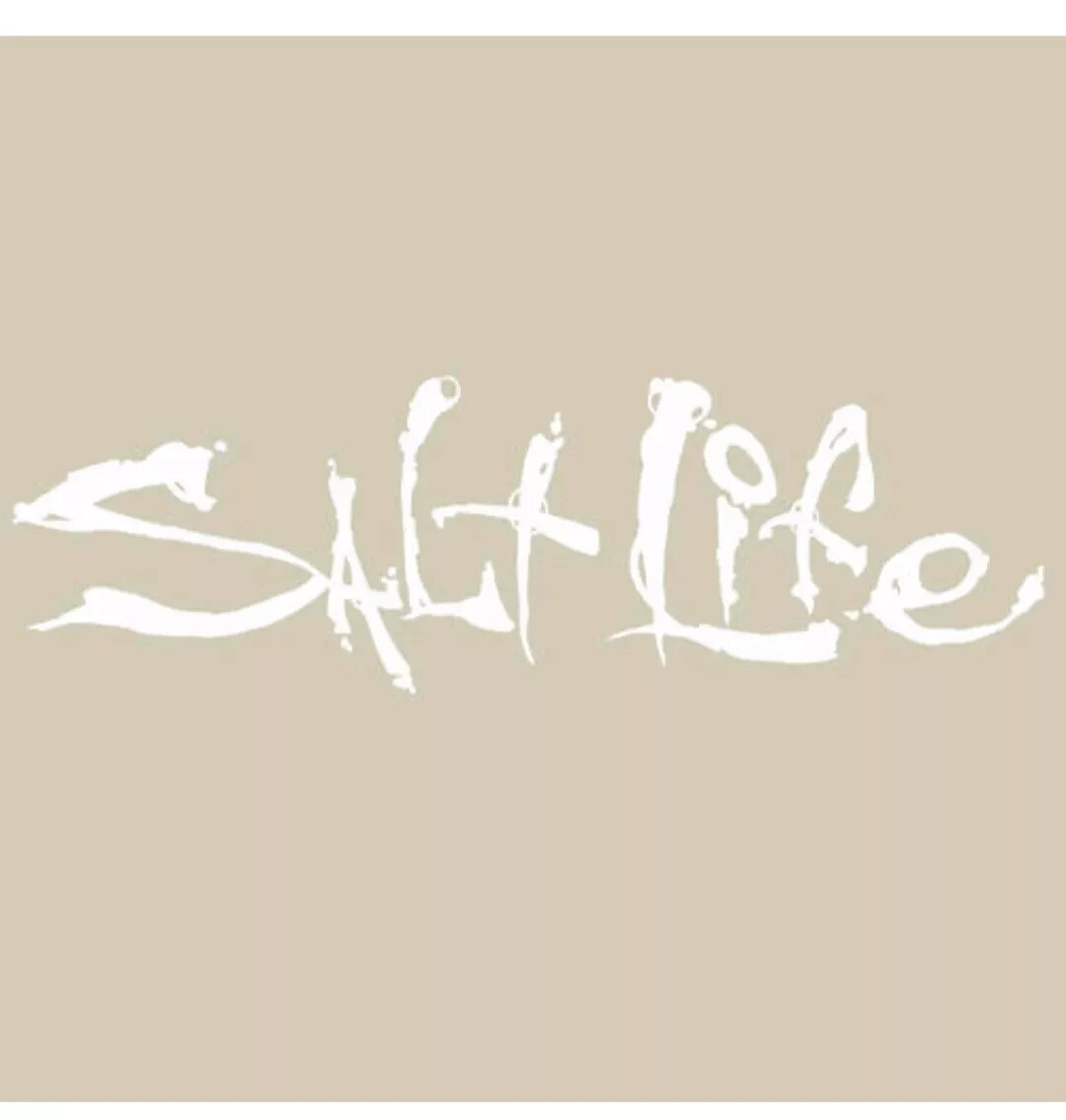 Salt Life Bumper Sticker Decal White 9" Wide X 3" Tall | eBay