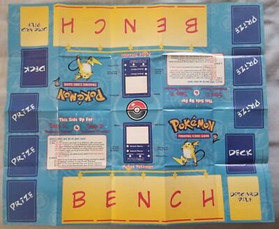 Vintage Original Pokemon Paper Play Mat Trading Card Game with Advanced ...