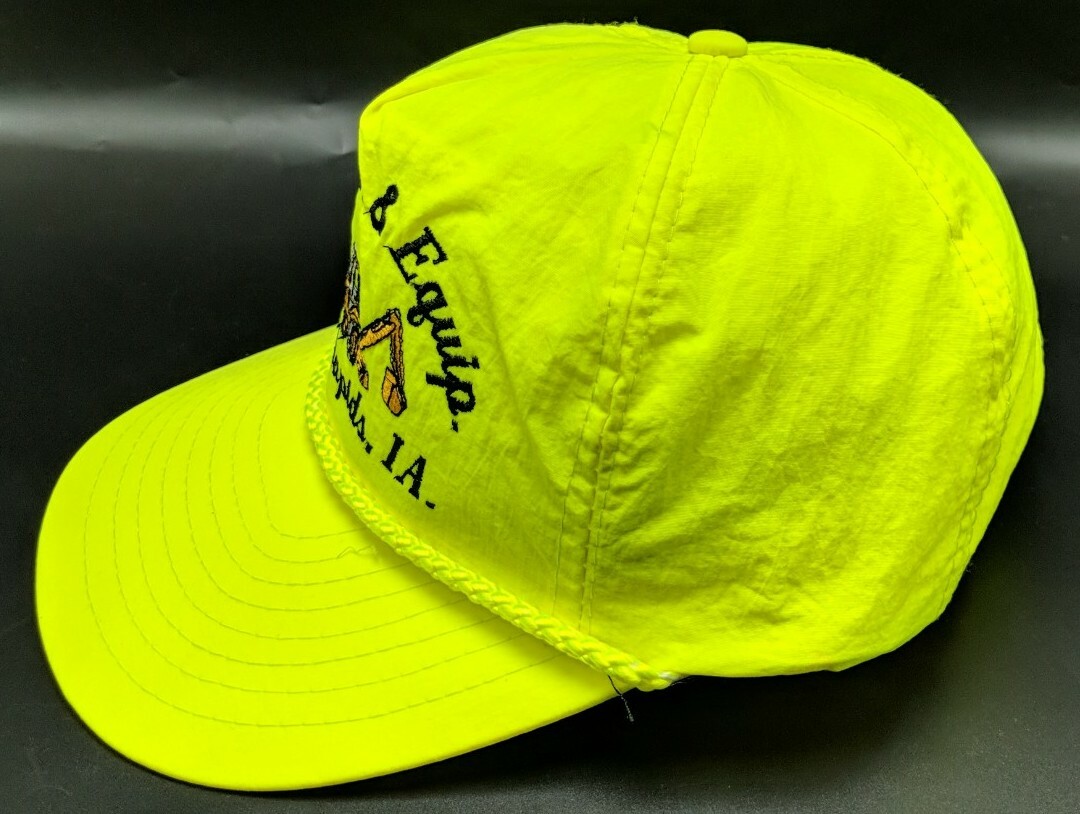 CASE EQUIPMENT hat 1980s vintage yellow adjustable ca… - Gem