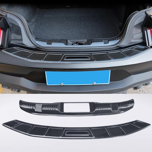 For Ford Mustang 2024-2026 Carbon Steel Rear Bumper Protector Trunk ...