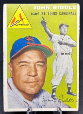 1954 Topps Baseball Card John Riddle #147 VG-EX RANGE BV $30 SL | eBay
