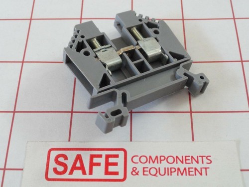 Dinnector DN-T8 Terminal Block QTY-2 22-8AWG 50A 600V GREY DIN Rail ...