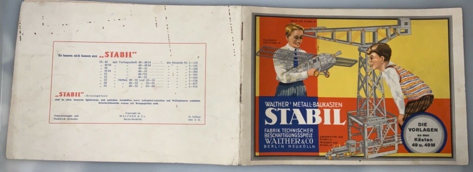 Stabil Jeu de Construction en Métal La Modèles À Le Boîtes 49 49M Livre ...