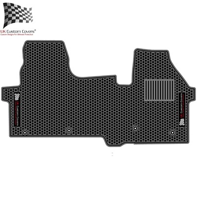 FORD TRANSIT CUSTOM FRONT FLOOR MATS RUBBER HEAVY DUTY (2025 ON) BLACK ...