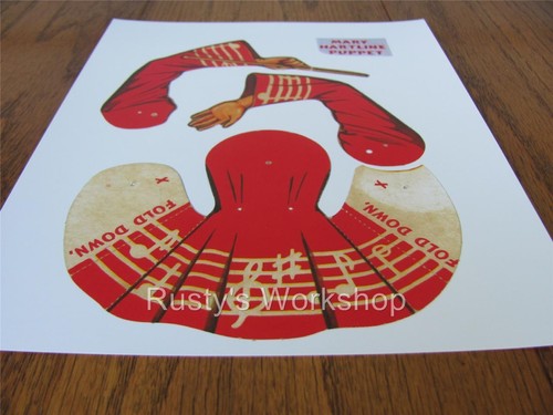 1950's Vintage Ideal MARY HARTLINE doll Paper PUPPET (Reproduction) | eBay