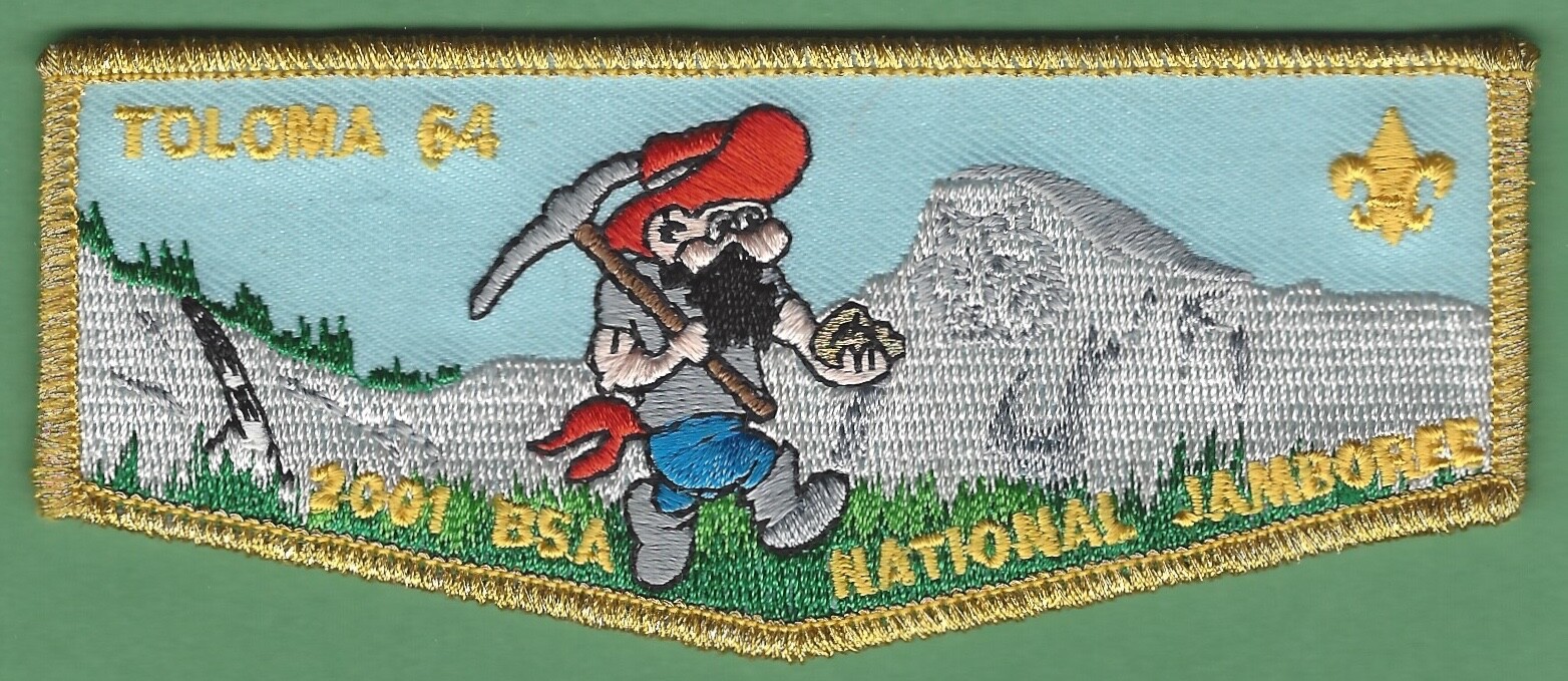 TOLOMA LODGE 64 NATIONAL JAMBOREE 2001 BOY SCOUT OA FLAP PATCH F5 | eBay