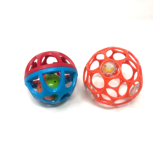 Bright Starts Oball Easy-Grasp Rattle & Bounce N Roll Ball Multicol ...