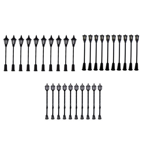10 Pieces Model Railway Train Light HO Scale Lamppost Micro Landscape ...