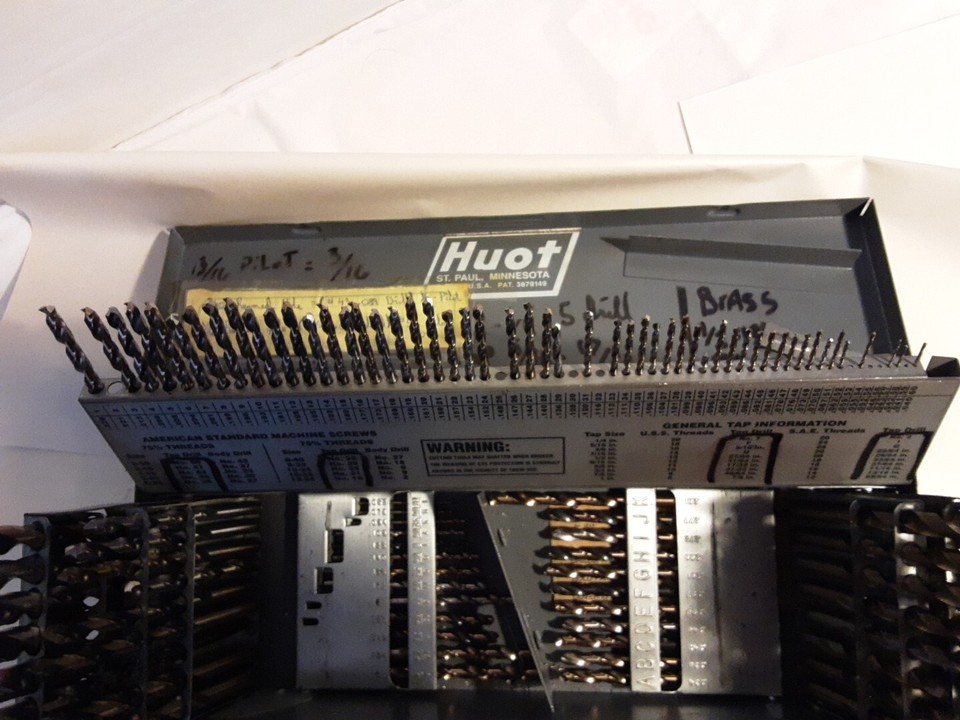 115 Pc. Precision Twist Drill Bit Set in Huot Case PTD HSS -8 pcs | eBay