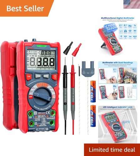 Digital Multimeter, TRMS 6000 Counts Auto-Ranging Voltage Tester ...