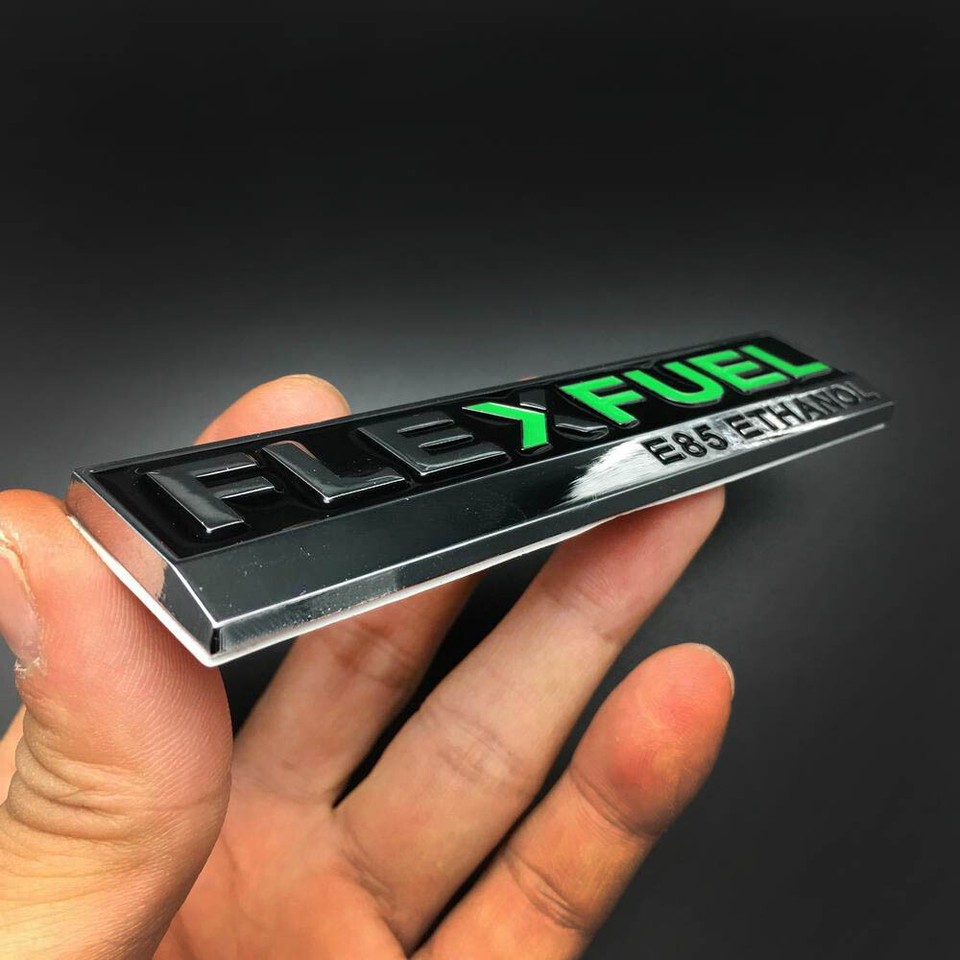 3D Metal Chrome Flex Fuel E85 Ethanol Car Trunk Rear Emblem Badge Decal ...