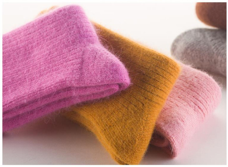 3 Pairs Women 100% Pure Wool Cashmere Socks Thermal Thick Boot ...