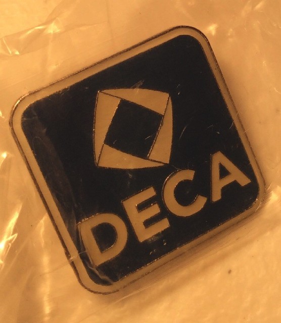DECA Logo Lapel Pin Blue Square | eBay