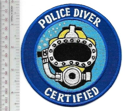 Police Diver SCUBA Hard Hat Diving Certified Police Diver Qualification ...