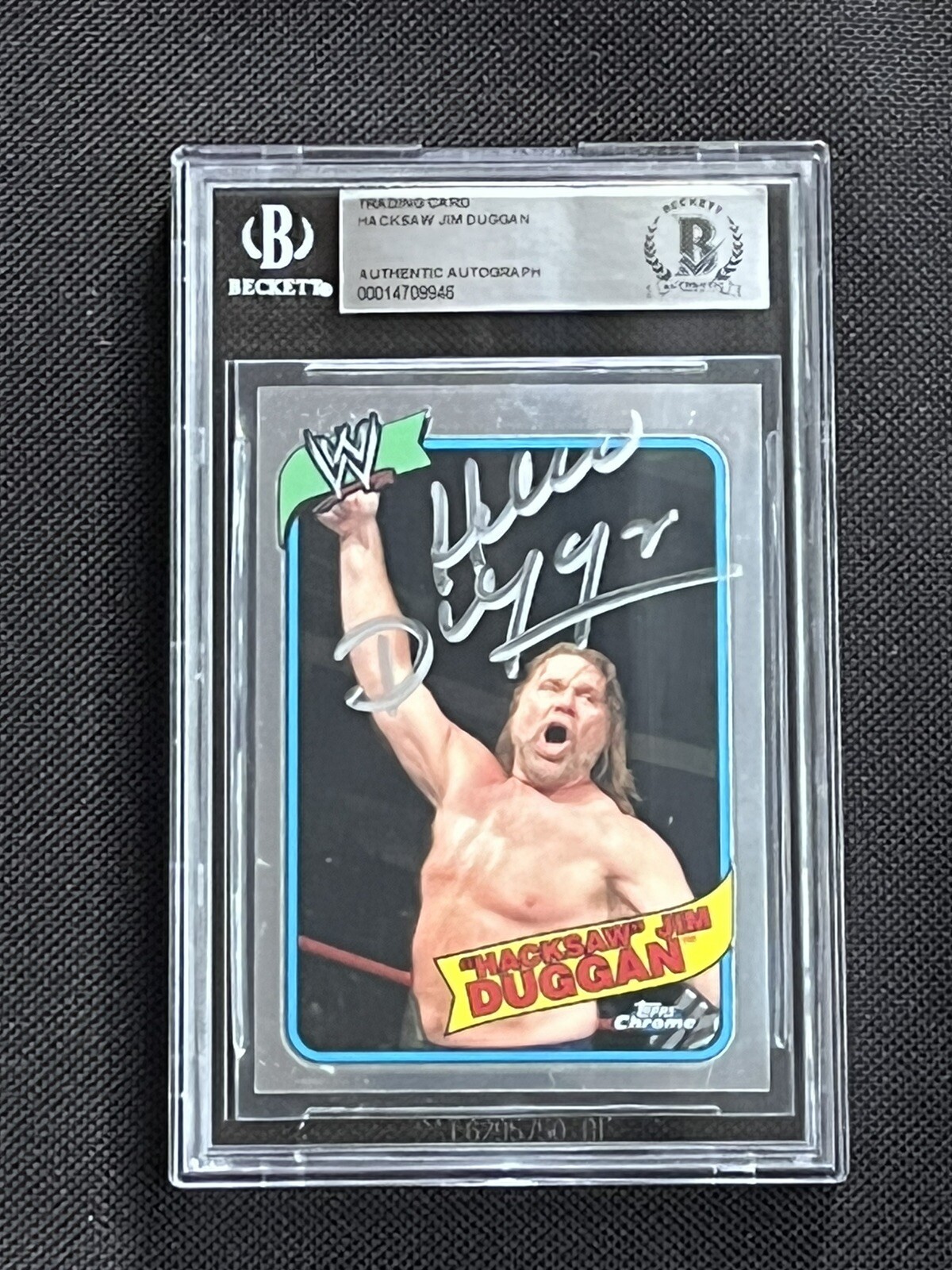 “HACKSAW” JIM DUGGAN 2008 TOPPS HERITAGE III CHROME SIGNED AUTOGRAPHED ...