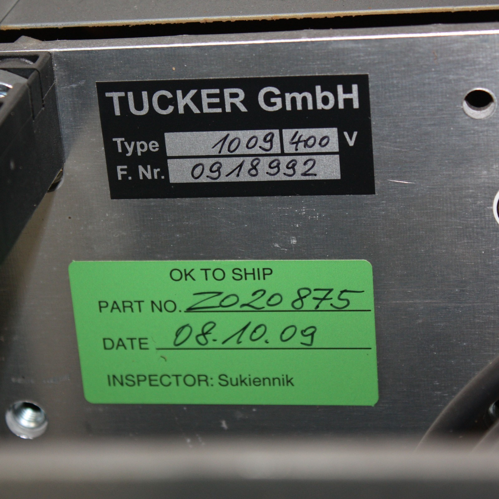 TUCKER EMHART stud welding welder weld POWER SUPPLY DCE1800/5.000.35.99 ...