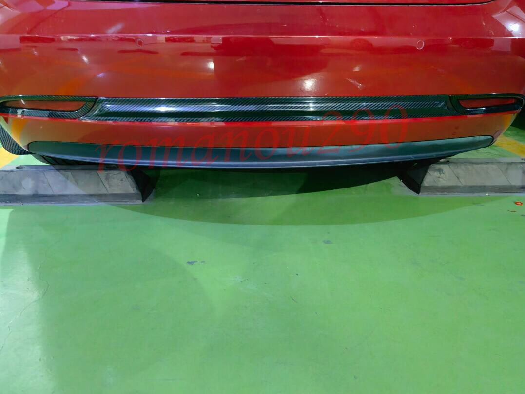 For Tesla Model 3 2017-2020 Carbon Fiber Look Rear Bumper & Fog Lights ...