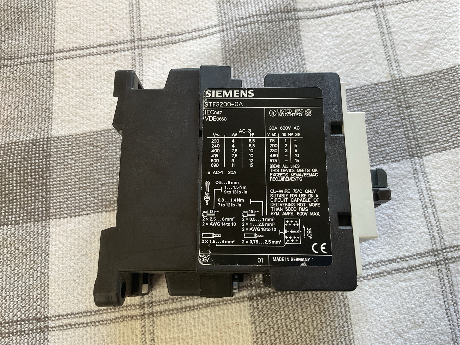 Siemens 3TF3200-0A Contactor | eBay