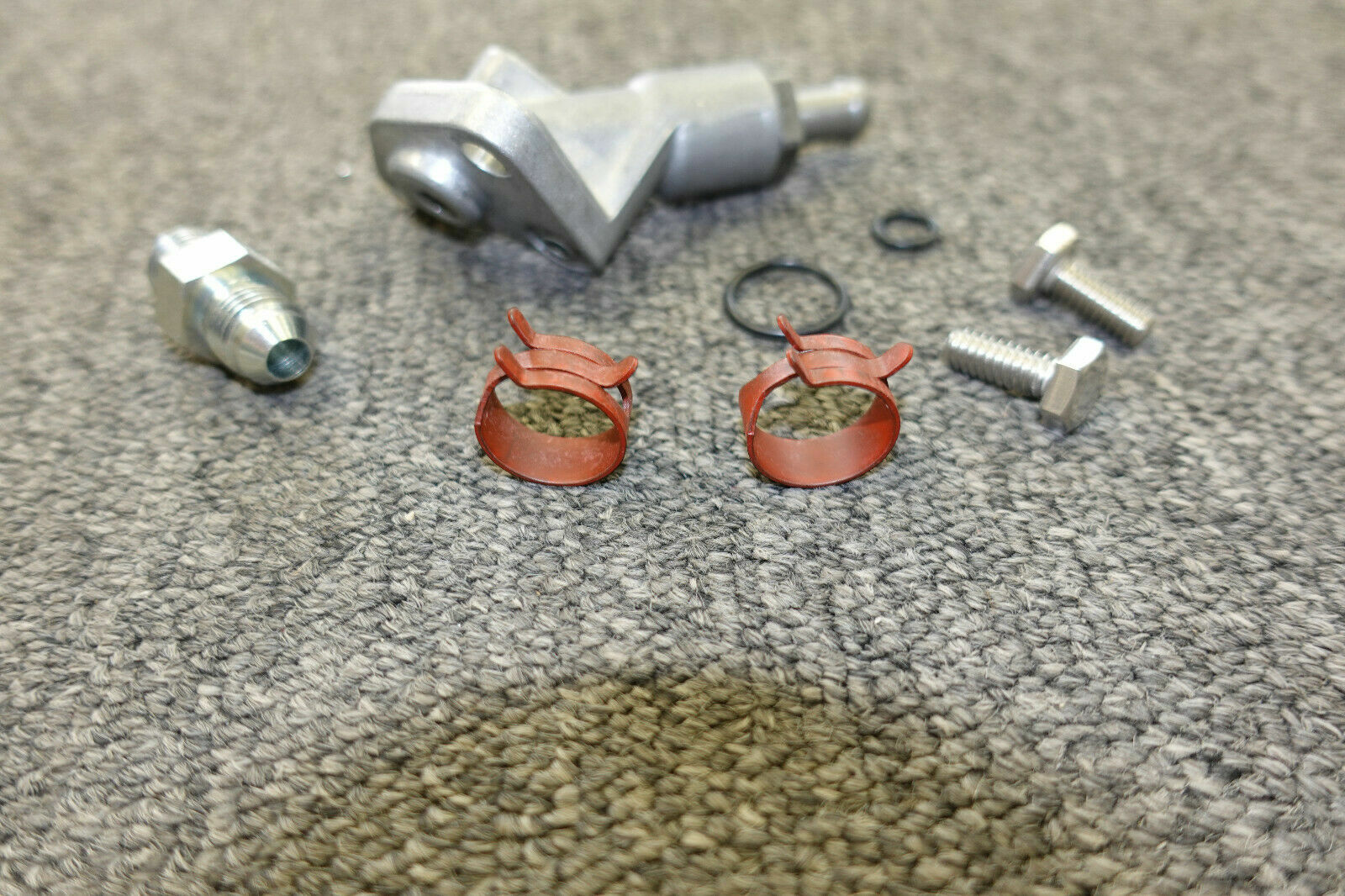 Fits 69-76 Mopar Power Steering Gear Box Kit Pressure Fitting Return ...