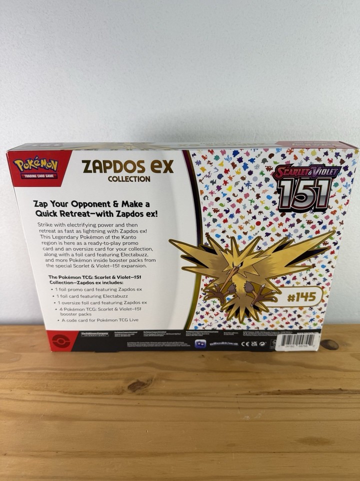 Pokémon TCG Scarlet and Violet 151 Zapdos EX Collection Box Sealed | eBay