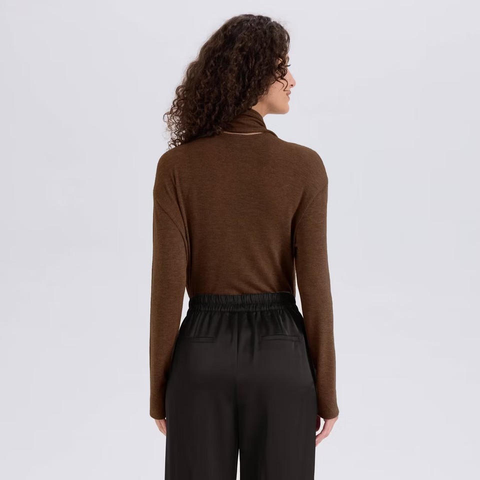 Women's Long Sleeve Scarf Neck Sweater Knit Top - A New Day | eBay
