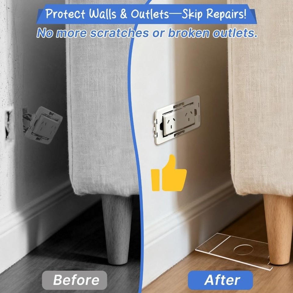 Prevent Sliding Furniture Wall Pad Acrylic Headboard Spacer Home | eBay ...