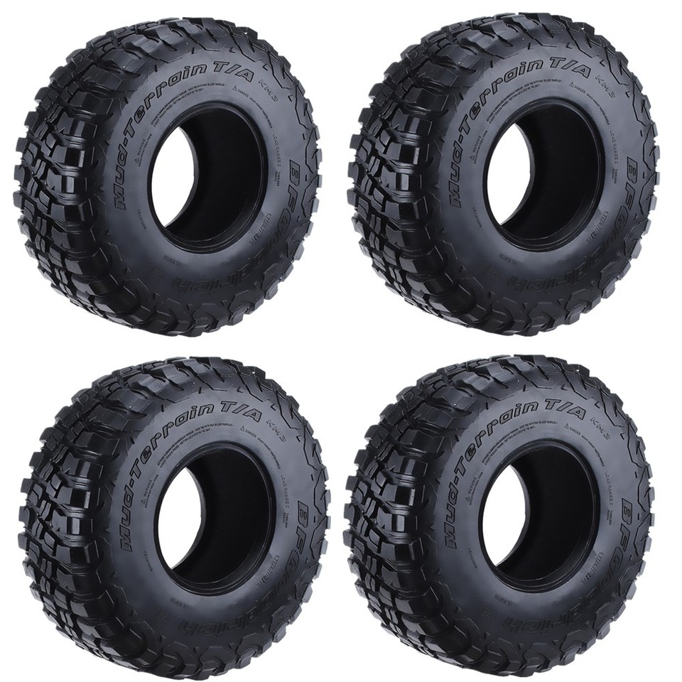 4Pcs 2.2" Rubber Wheel Tires Tyre for Axial SCX10 TRX4 D90 90046 1/10 ...