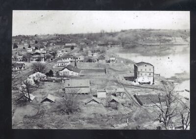 REAL PHOTO ROCKPORT MISSOURI ROCK PORT MO. BIRDSEYE VIEW POSTCARD COPY ...