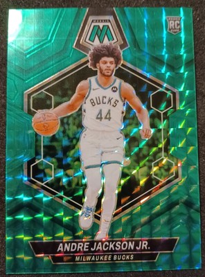2023-24 Panini Mosaic Andre Jackson Jr Rookie Card Green Mosaic Prizm ...