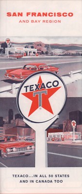 1961 Texaco Road Map: San Francisco and Bay Region NOS | eBay