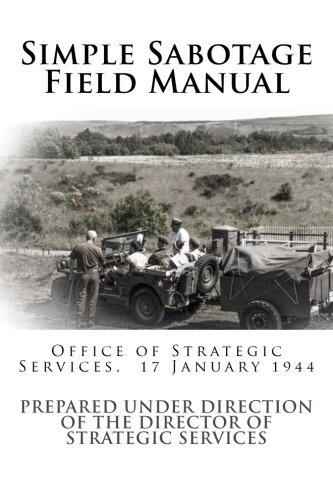 SIMPLE SABOTAGE FIELD MANUAL: OFFICE OF STRATEGIC By Prepared Under ...