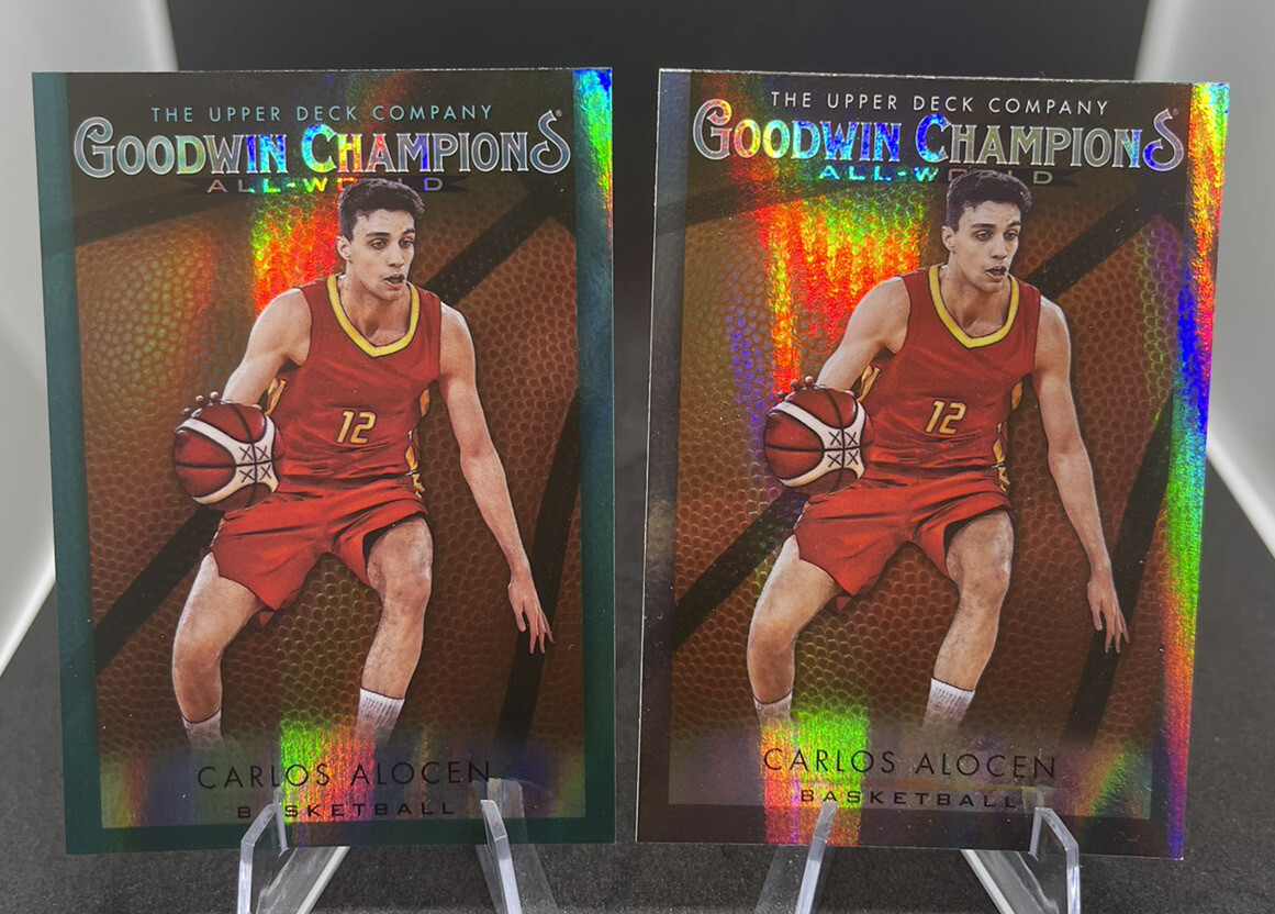 2 Card Lot 2021 Upper Deck Goodwin Champions Silver & Teal Rainbow ...