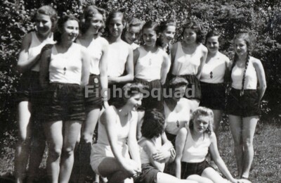 WW2 Picture Photo BDM Young women Bund Deutscher Mädel League German ...