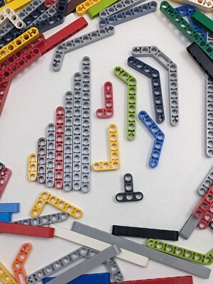 100pcs LEGO TECHNIC Liftarms Only Thick Bulk Lot 1x3 1x5 1x7 1x9 Random ...