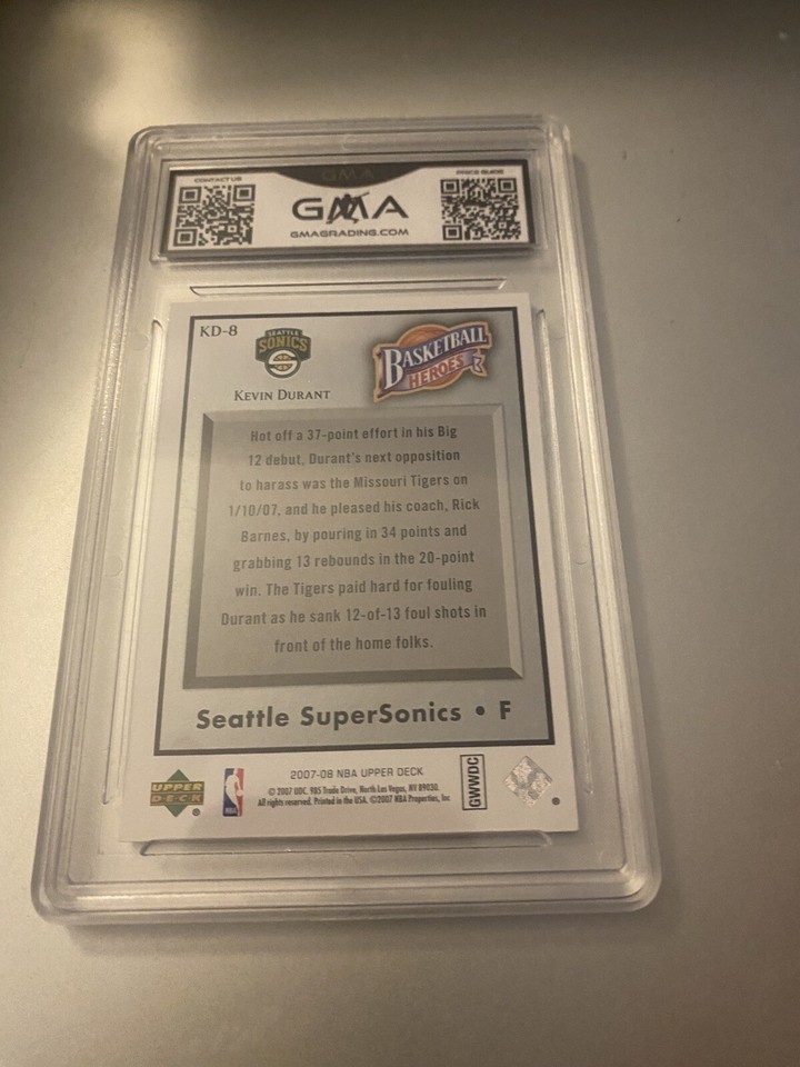 GMA 10 2007-08 Upper Deck - Basketball Heroes #KD-8 Kevin Durant (RC ...