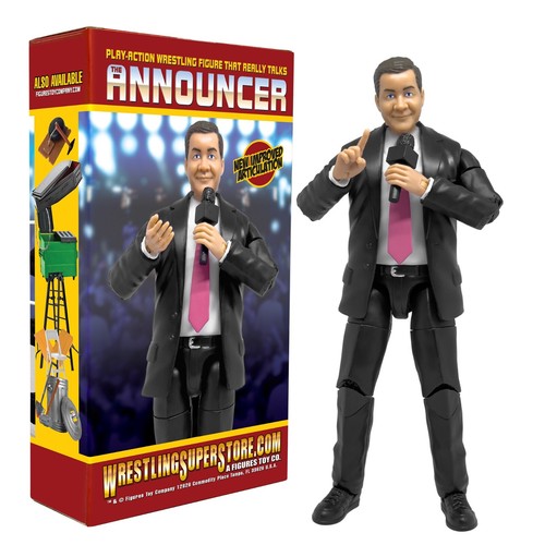 Ultimate Talking Wrestling Ring Announcer Figure for WWE & AEW Action ...