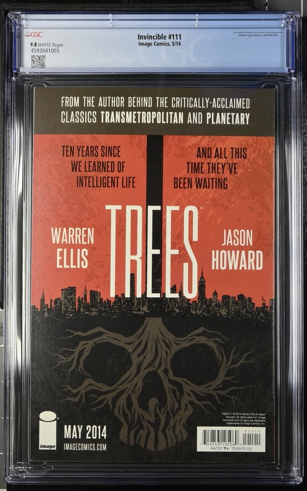 INVINCIBLE #111 CGC 9.8 HIGH AGE IMAGE COMICS ROBERT KIRKMAN 1ST PRINT ...