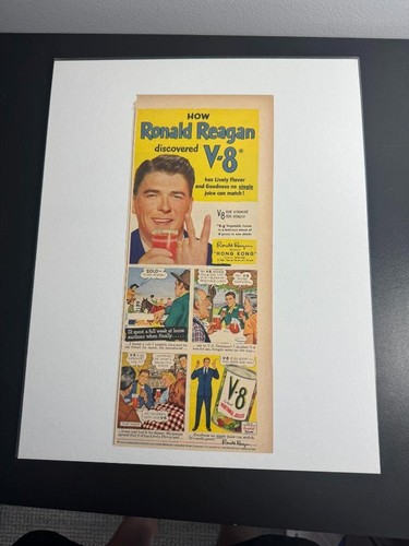 1952 Campbell Soup V8 Vintage Print Ad featuring Ronald Reagan | eBay