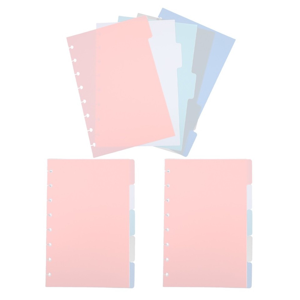 3 Sets Page Dividers Ring Binder Inserts File Separators with Tabs ...