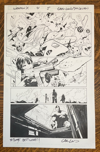 ORIGINAL ART~GREG LAND/JAY LEISTEN~ 11X17"~WEAPON X, ISSUE 4/PAGE 5 | eBay