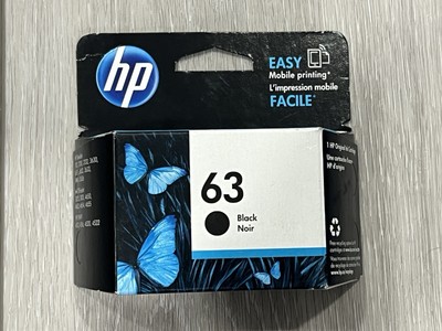 Genuine HP 63 Black Ink Cartridge - (Box Has Wear) - New Sealed ...