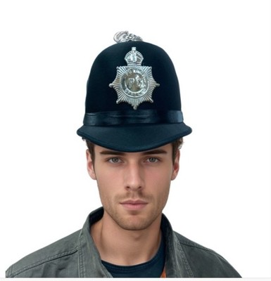 English Bobby Keystone Cop Helmet - Costume Accessory - One Size | eBay
