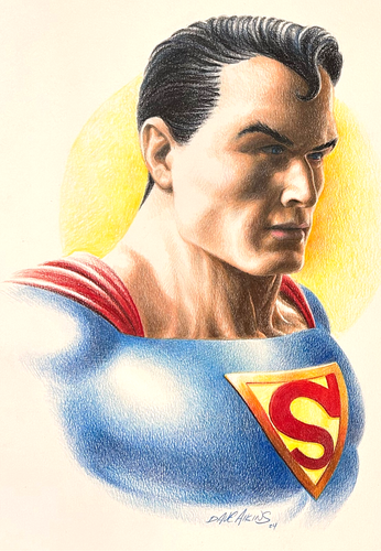 Dave Aikins SIGNED DC Comics 18x24 Original Comic Art ~ Golden Age ...