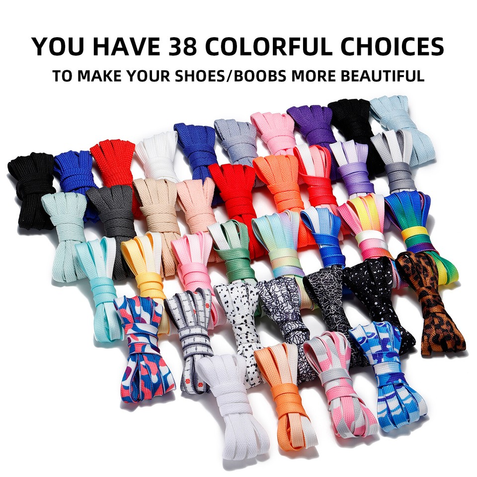 1Pair Flat Shoe Laces Replacement for Sneakers Boots Athletic Shoes 24 ...