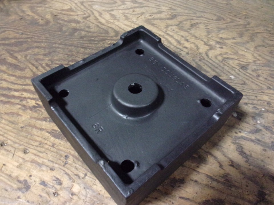 ROUGH CUT Post Base Anchored 6x6 Heavy Cast Aluminum BLACK | eBay