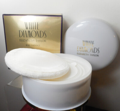 Elizabeth Taylor WHITE DIAMONDS Perfumed Body Powder 2.6 oz. NEW/UNUSED ...