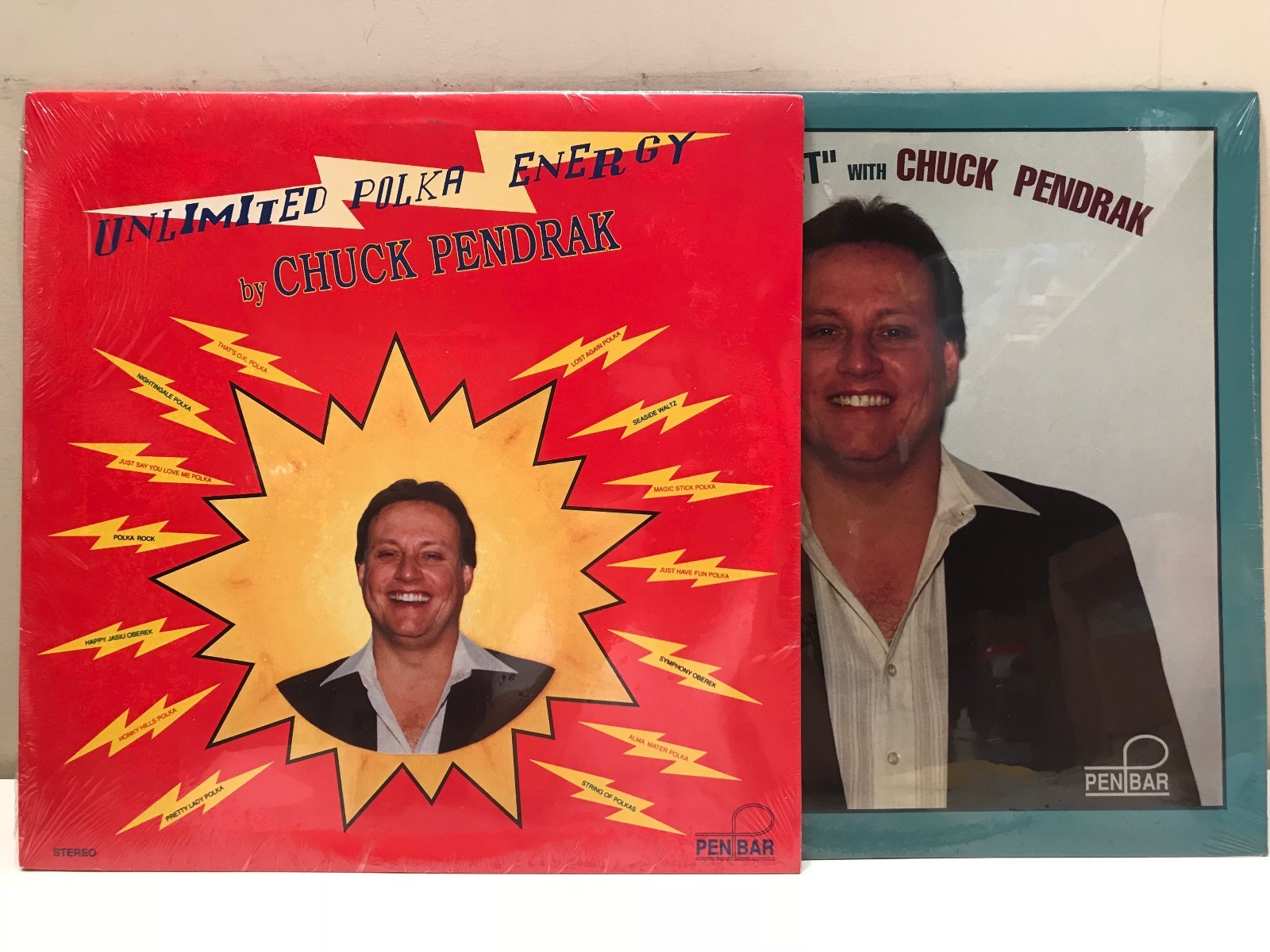 sealed! "Steppin' Out" with Chuck Pendrak & "Unlimited Polka Energy" LP ...
