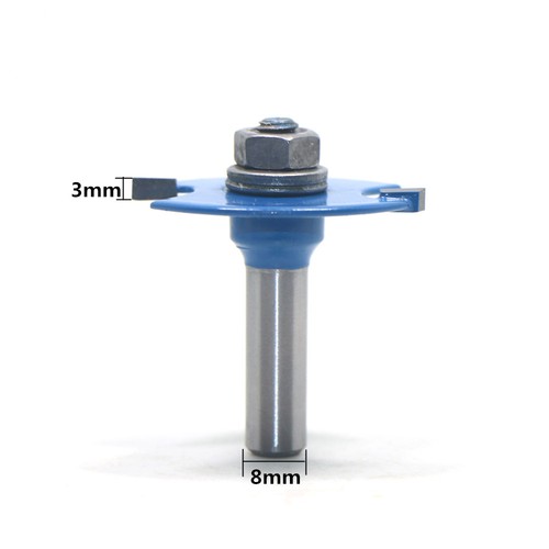 1pc 8mm Shank 3mm "T" Type Biscuit Joint Slot Cutter /Slotting Router ...