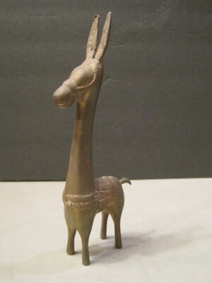 Solid Brass 9 in Vintage Donkey / Llama Figure | eBay