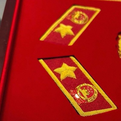 Pair Chinese Army Type 55 Rank Badge Supreme Commander Collar insignia ...